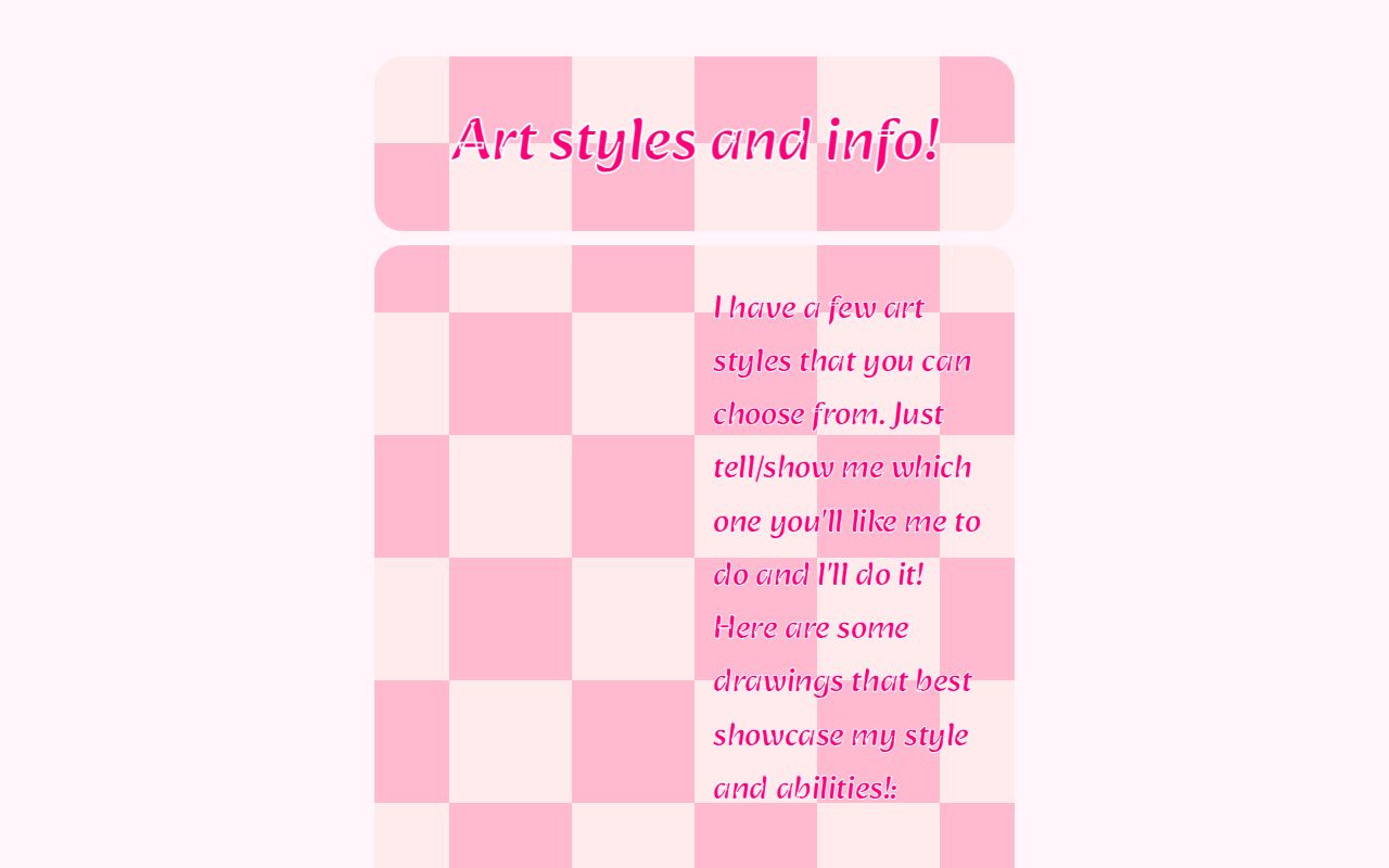 Mels little carrd of information info new!